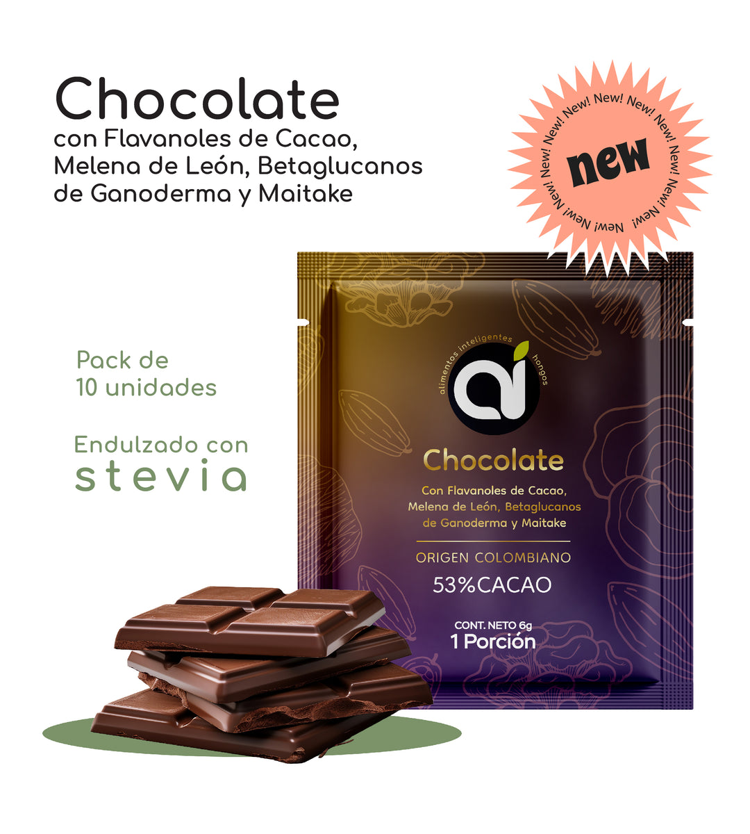 Chocolate con Flavonoides antioxidantes, y Hongos comestibles – ai_hongosco